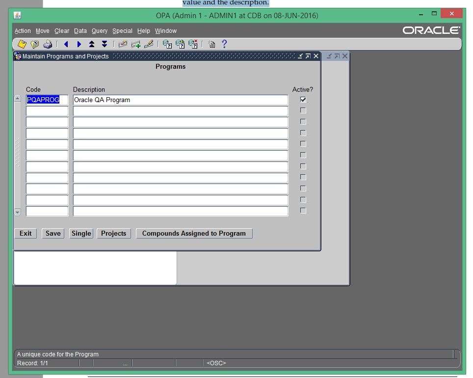 Oracle Clinical Installation : 7 ConfigurationOracle Clinical to acess ...