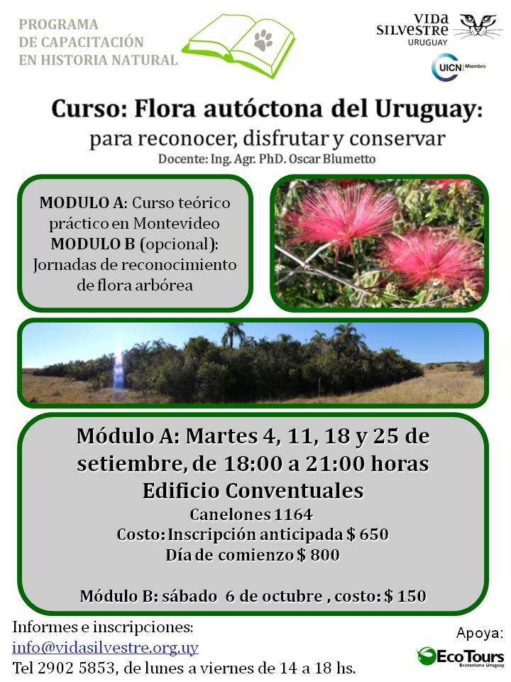ASOCIACION ECOLOGISTA RIO MOCORETA: FLORA AUTOCTONA DE URUGUAY curso
