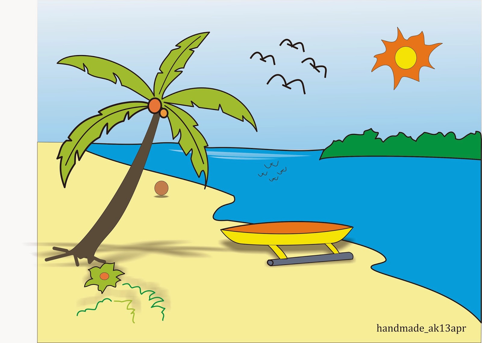 Pantai vector by ade kurniawan ~ Terminal Riset