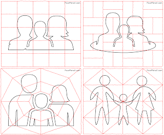 Four grid: Free printable Family grid line drawing worksheet/activity ...
