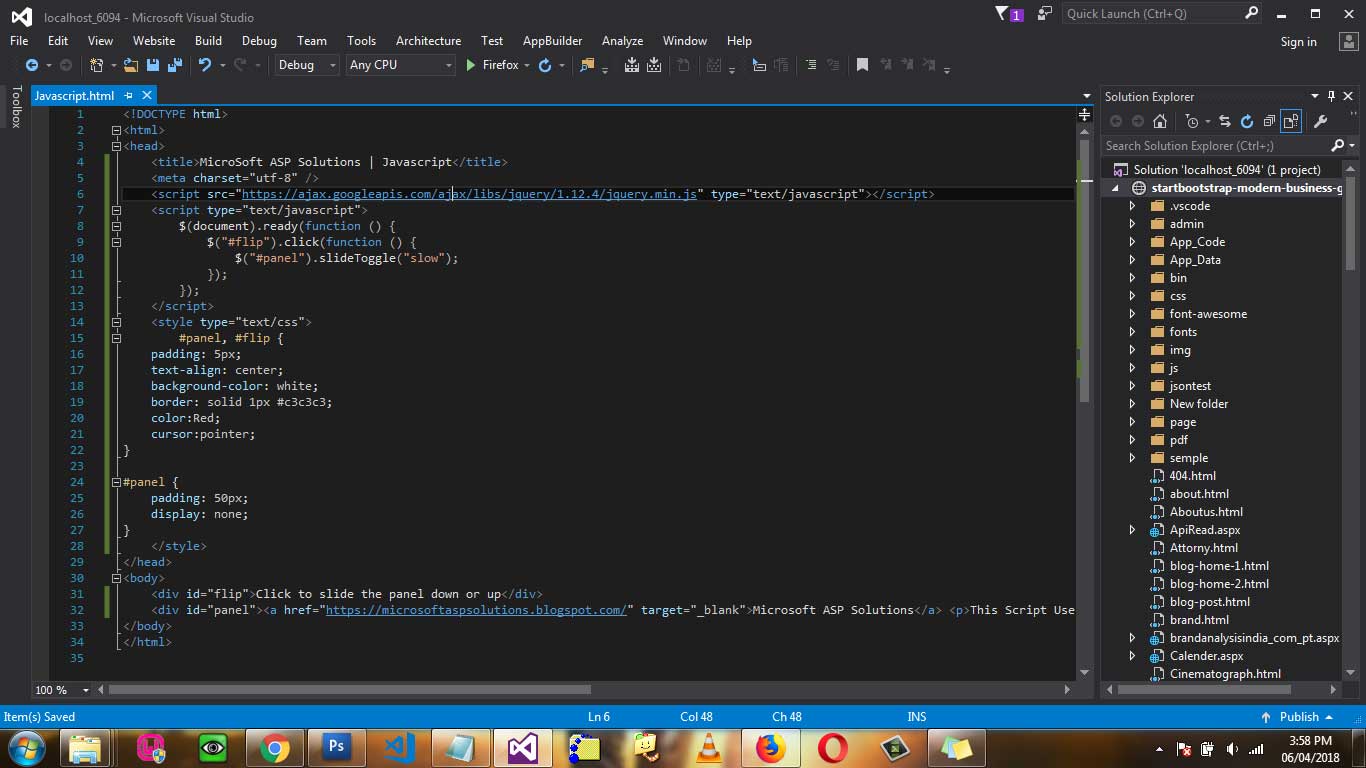 How to create hide show sliding panel in HTML using Javascript ...