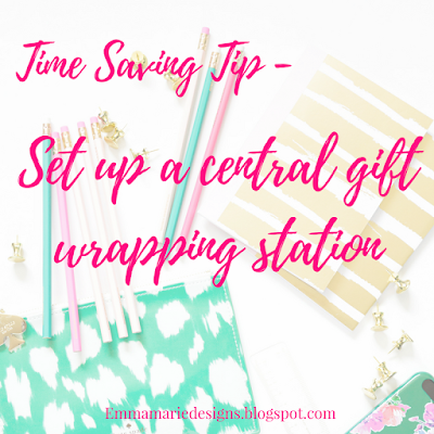 Set Up a Gift Wrapping Station - Emma Marie Designs