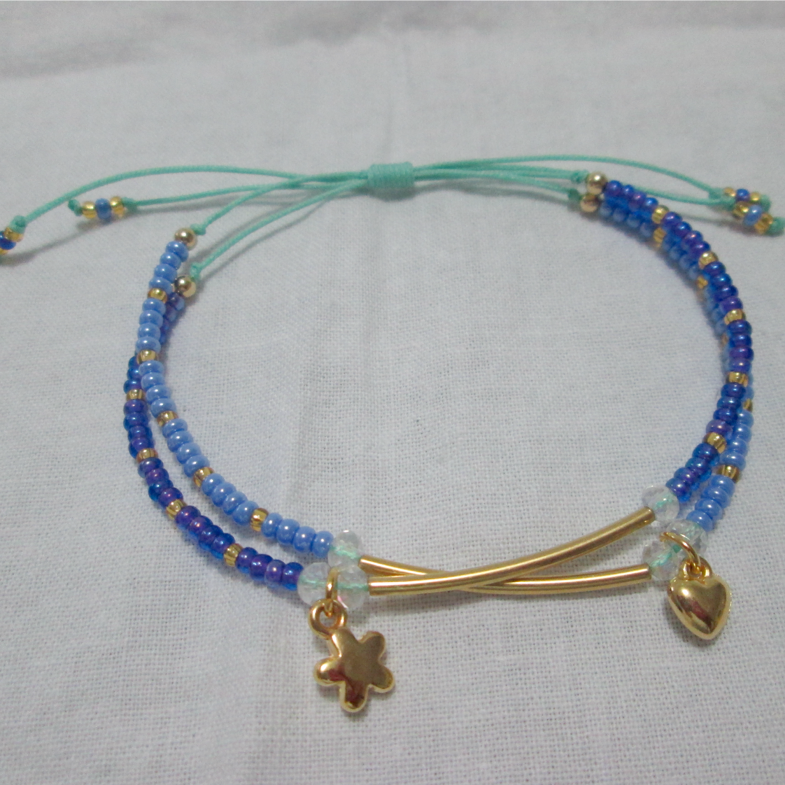 Pulsera+Doble+azul.png (1600×1600) | Small bead bracelet, Beaded ...