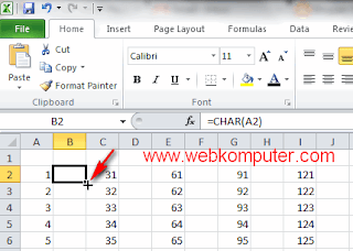 Tutorial Microsoft Office: Membuat tabel ASCII di excel 2010 ...