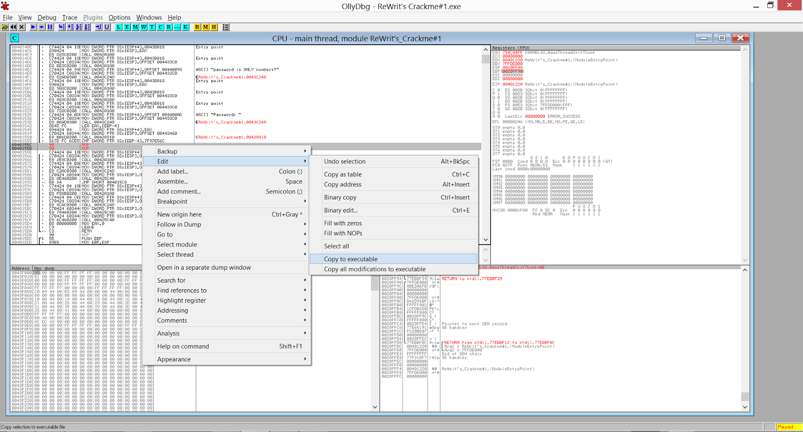 Reverse Engineering 101: Patching The Executable