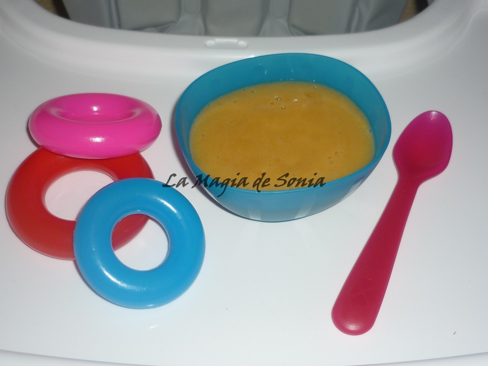 La Magia de Sonia: Compota de melocotón, pera y zumo. Bebés