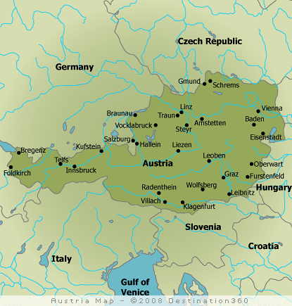 Mapa Politico de Austria