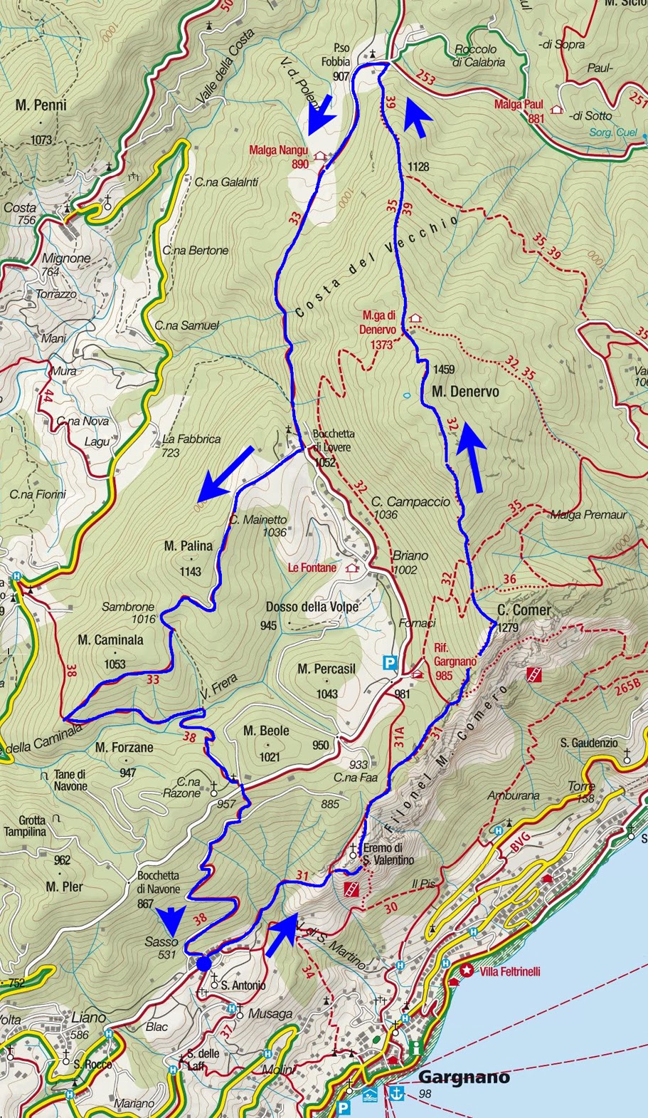 Escursionismo a 360°: Cima Comer e Monte Denervo (da Sasso) E-EE