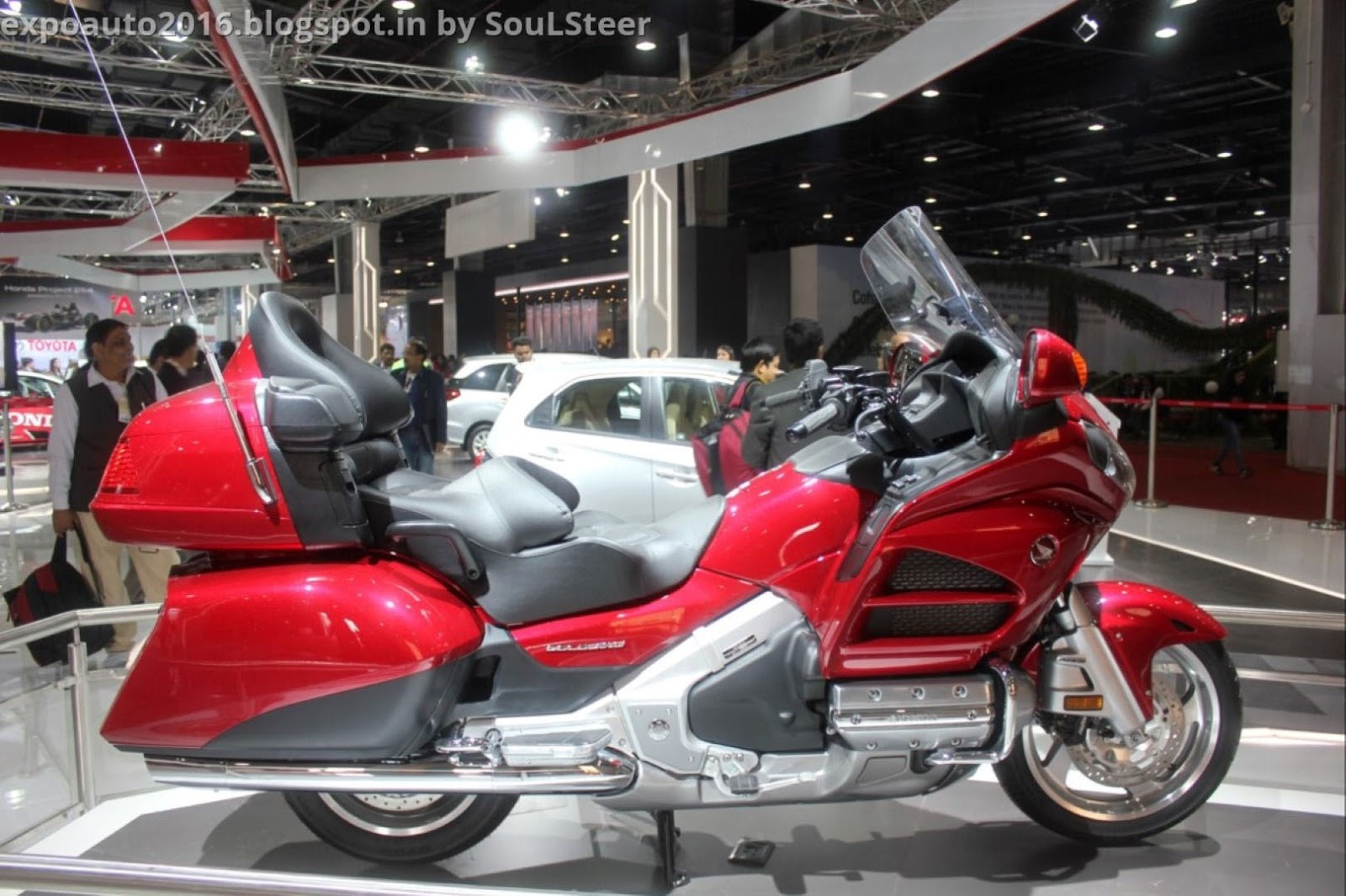 Auto Expo 2016 by SouLSteer: Red Honda GoldWing touring motorcycle on ...