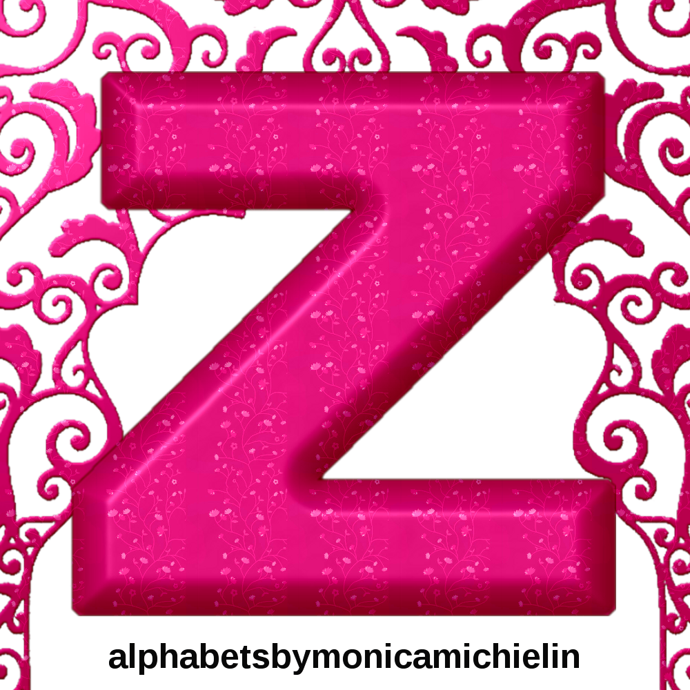 M. Michielin Alphabets: ALFABETO ROSA CHOQUE ORNAMENTOS PNG, PINK ...