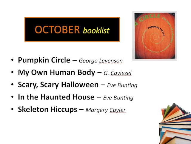 Kindergartners At Work: Literacy: October Booklist