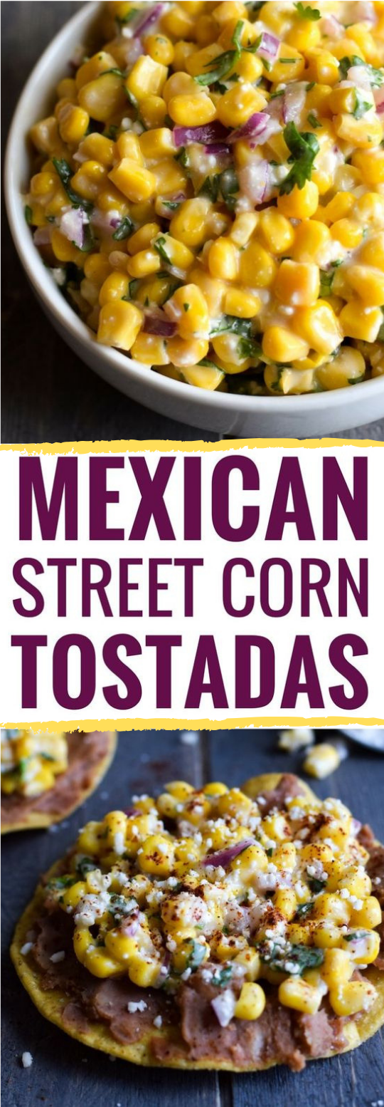 Mexican Street Corn Tostadas #vegetarian #mexican