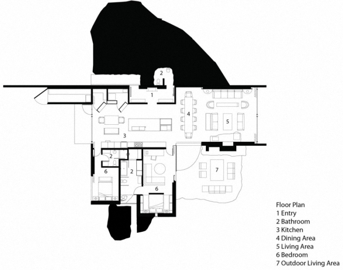 La Casa Pierre Incrustada en las Rocas por Arquitectos Olson Kundig