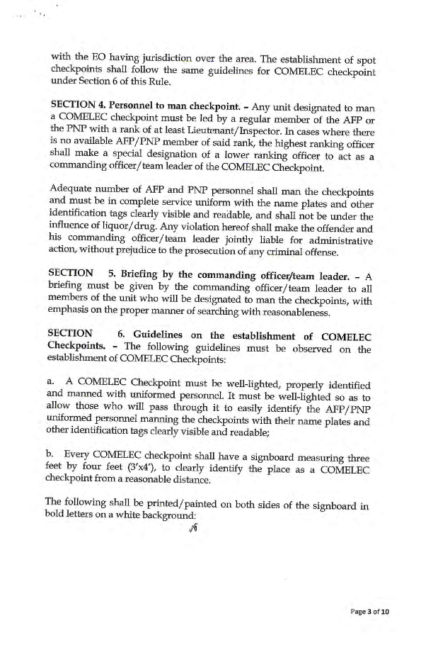 Information is the Key: COMELEC CHECKPOINT (BSKE2017)