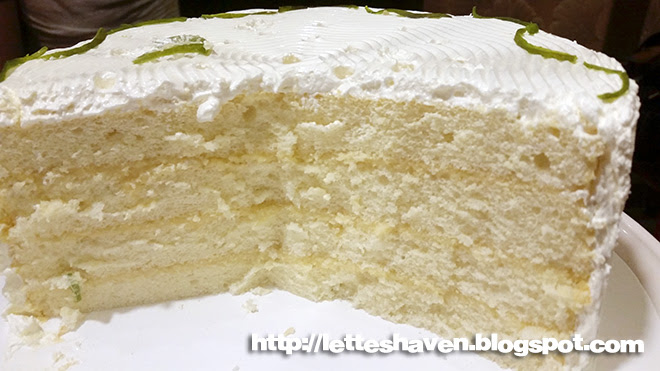 Lette's Haven: Dayap Chiffon Cake of The Chocolate Kiss Cafe