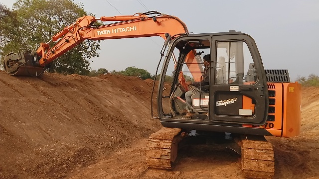 Slope Vibratory Compactor Attached With Excavator : Slope Vibratory ...