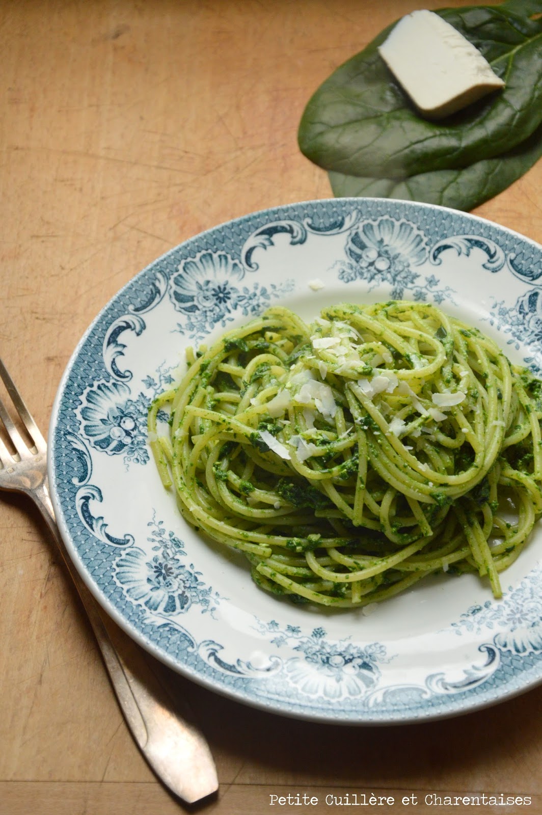 Petite Cuillère et Charentaises: Pâtes aux épinards et ricotta mustia