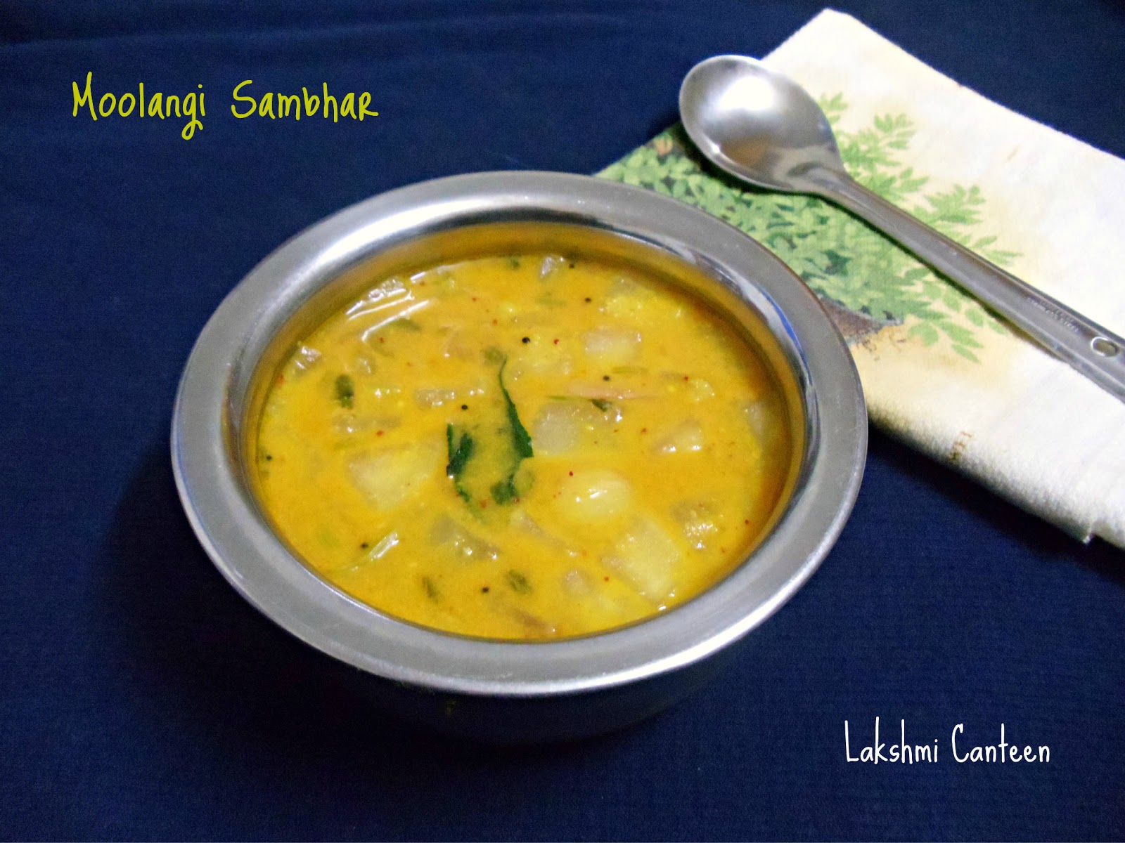 Lakshmi Canteen: Moolangi Sambhar (Radish Sambhar)
