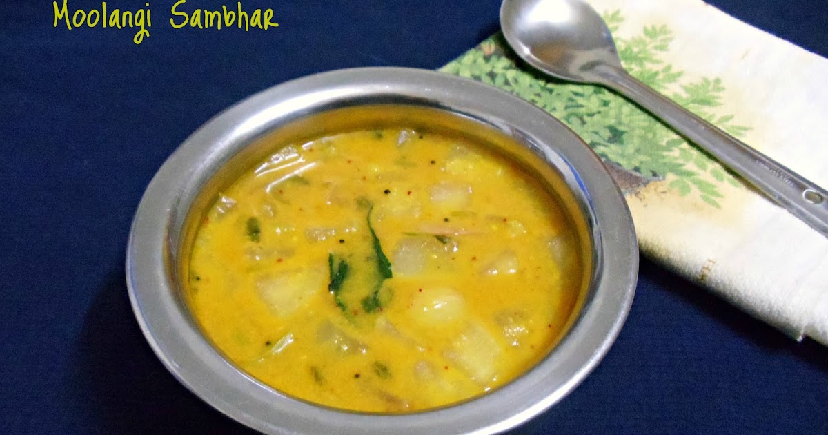 Lakshmi Canteen: Moolangi Sambhar (Radish Sambhar)