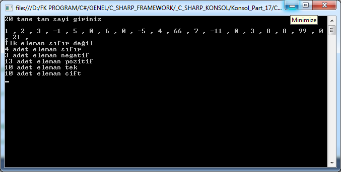 C SHARP UYGULAMALAR: C Sharp Form ve Konsol Örnek Uygulamalar