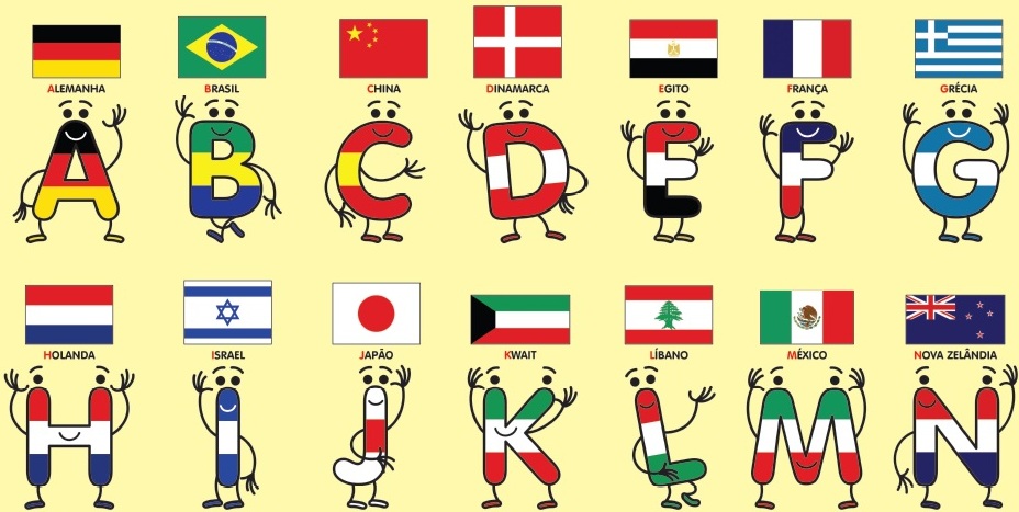 BRINCAR e APRENDER: Alfabeto das Bandeiras
