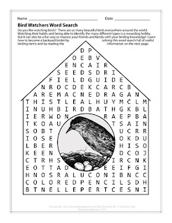 The Puzzle Den: Perplexing Puzzles - 4/21/16 - Bird Watcher Word Search
