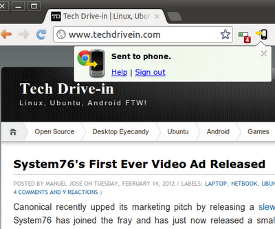 Google Chrome to Phone Android App is Insanely Useful