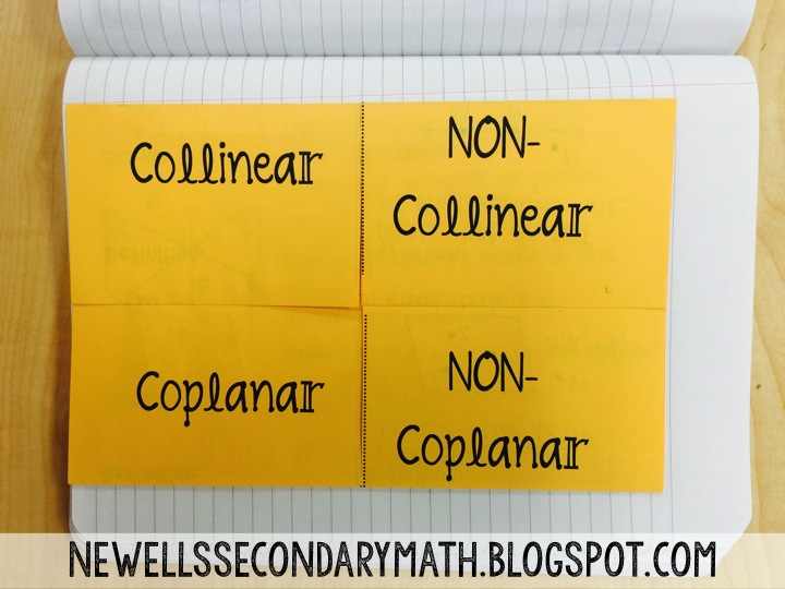 More Points, Lines, and Planes Foldables for INB | Mrs. Newell's Math