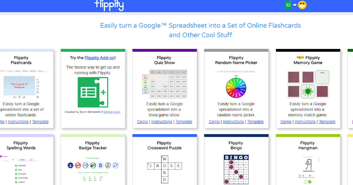 Flippity: site permettant de créer des activités à partir de feuille google - Ressources pour l ...