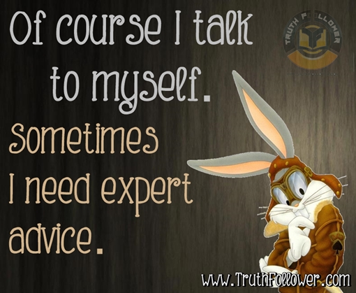 I talk to myself when I need expert advice, Funny Quotes with Pictures