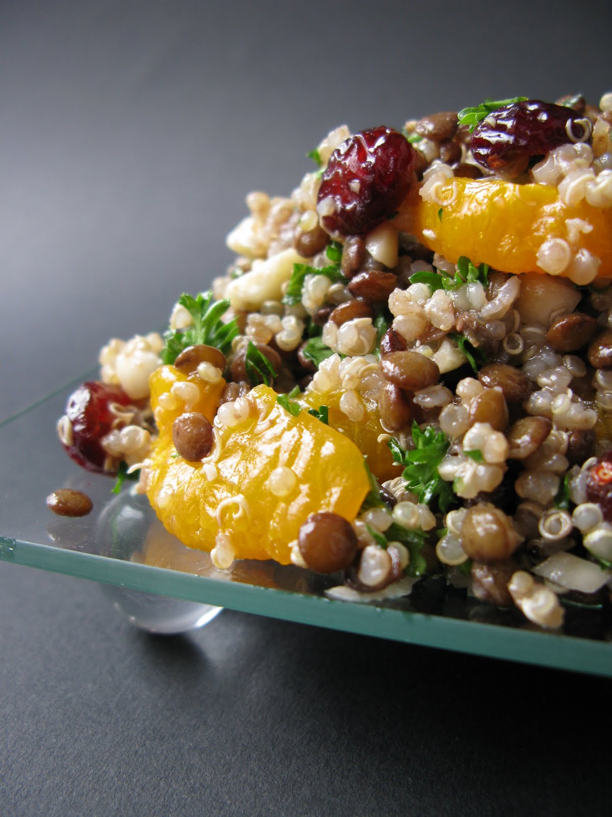 Au gré du marché: Salade de lentilles et de quinoa aux mandarines et ...