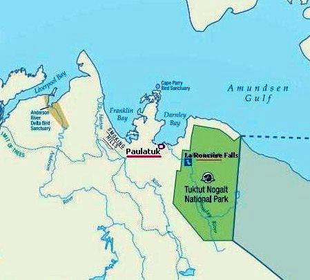 Ultima Thule: Paulatuk, the blue inuvialuit hamlet by the 'Smoking ...