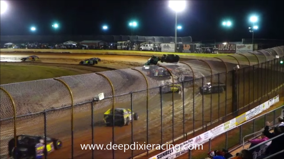 Deep Dixie Racing: Bad Wreck At Golden Isles Speedway With Slo-Mo & Photos