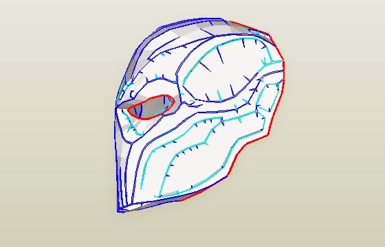 Deathstroke Mask Drawing