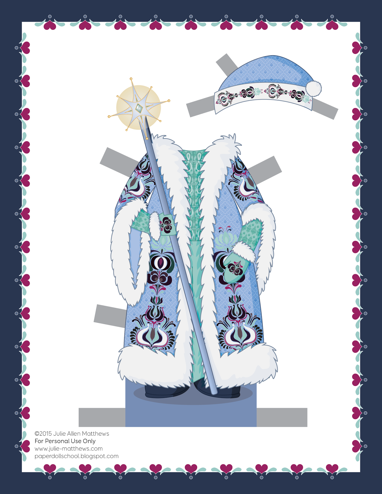 Paper Doll School: December Paper Doll -- Santa Claus, Outfit 5