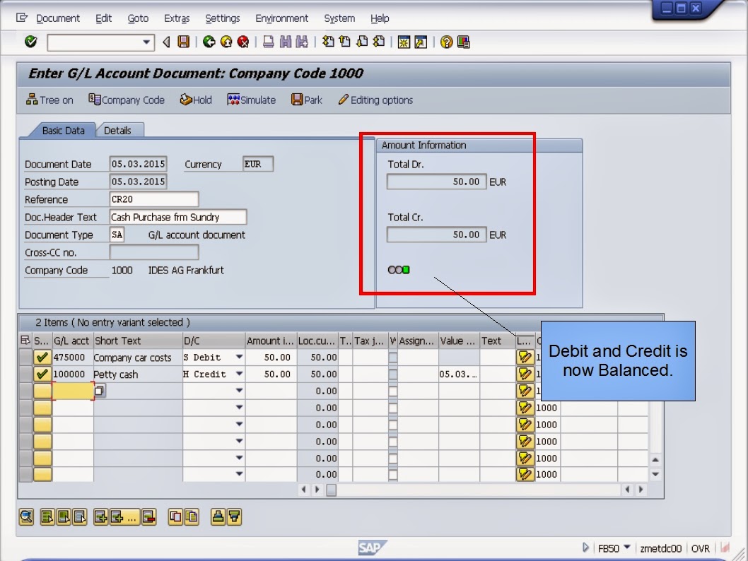 青蛙SAP分享 Froggy's SAP sharing: Step by Step SAP FI : FB50 Enter G/L ...