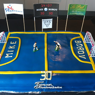 Gâteau terrain de handball