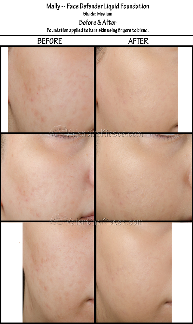 Valentine Kisses: Mally Face Defender Liquid Foundation in Medium ...