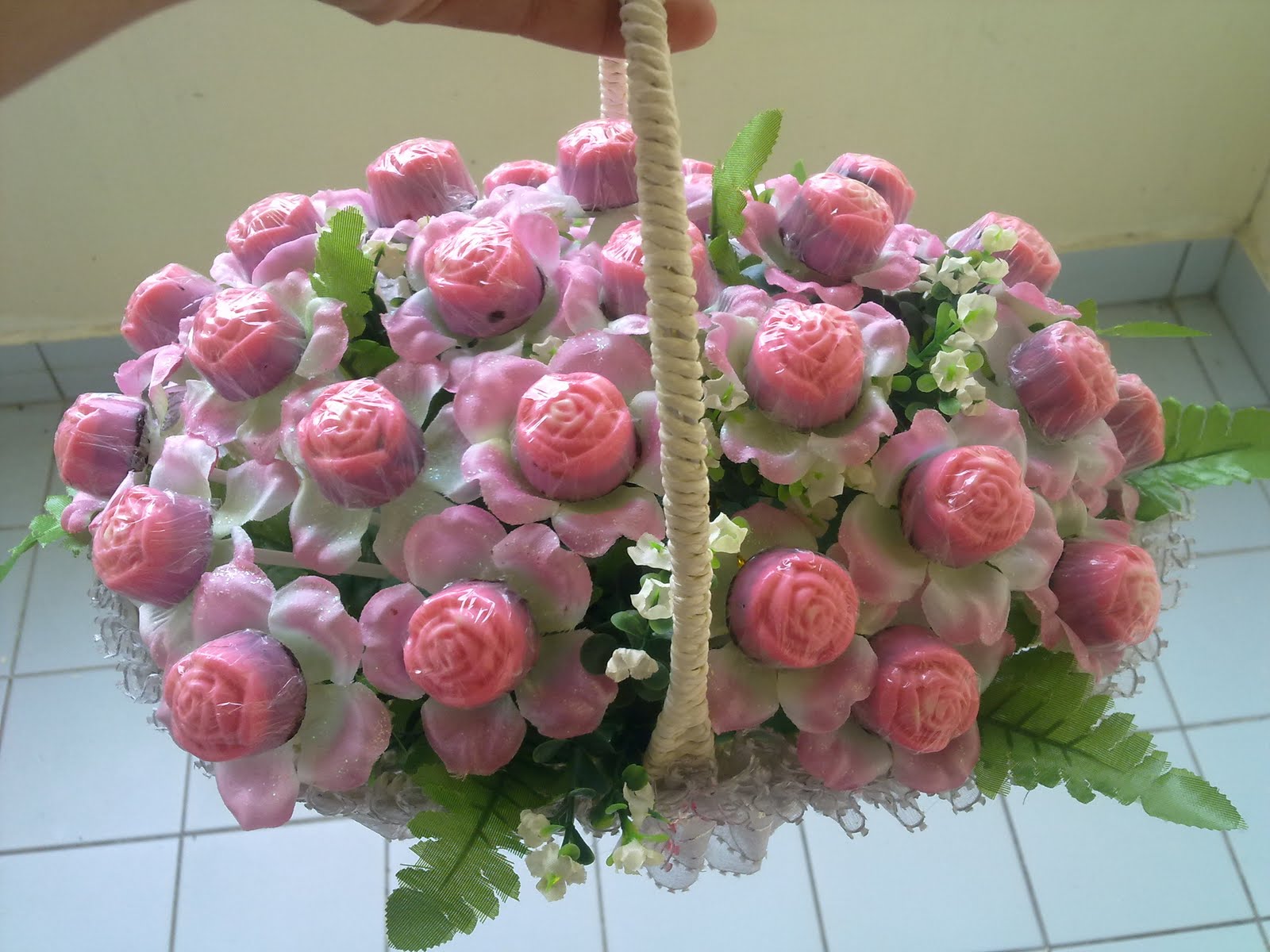 her chocolate cottage....: TEMPAHAN BAKUL BUNGA COKLAT