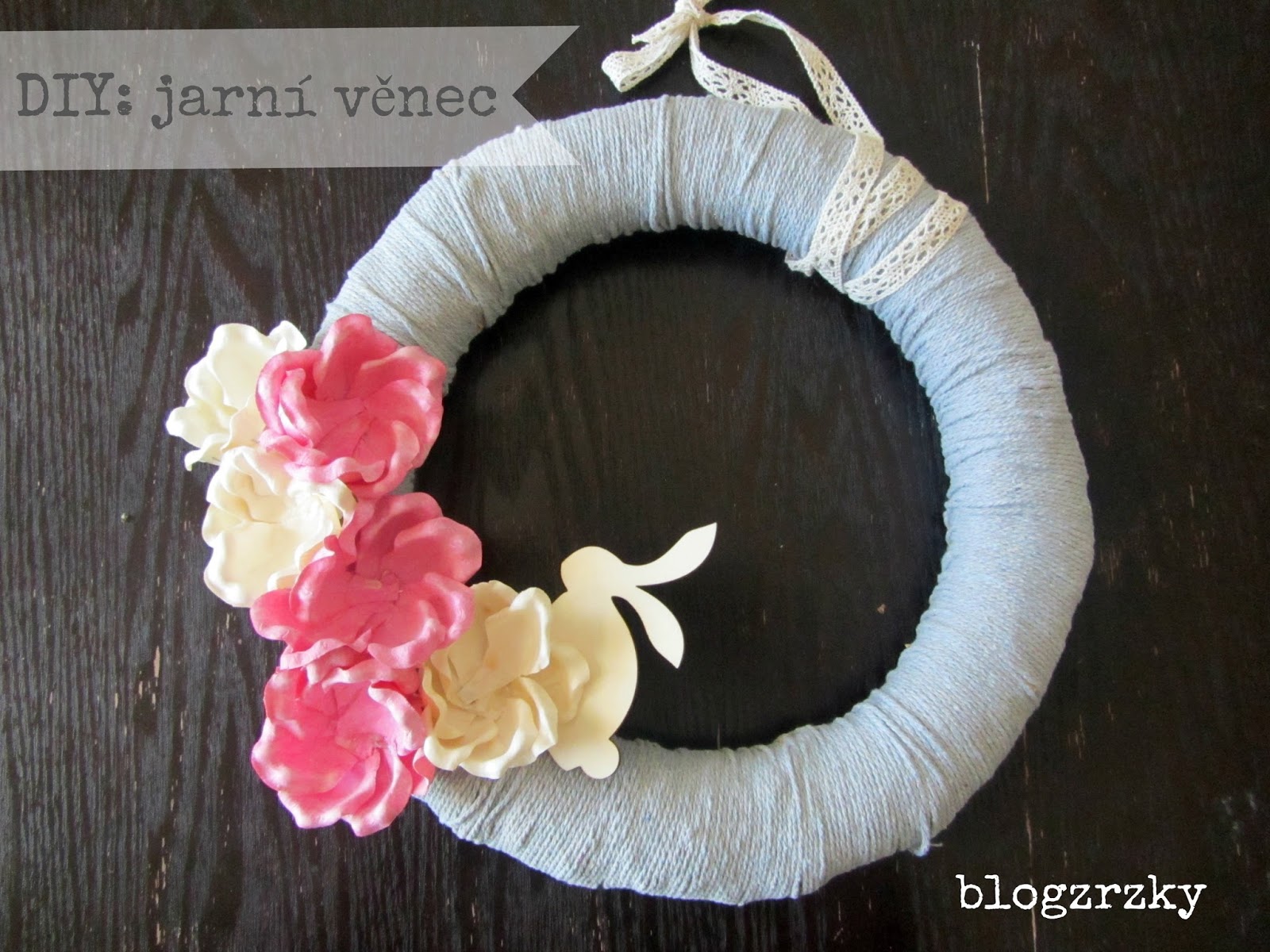 Blog Zrzky: DIY / Něžný jarní věnec na dveře