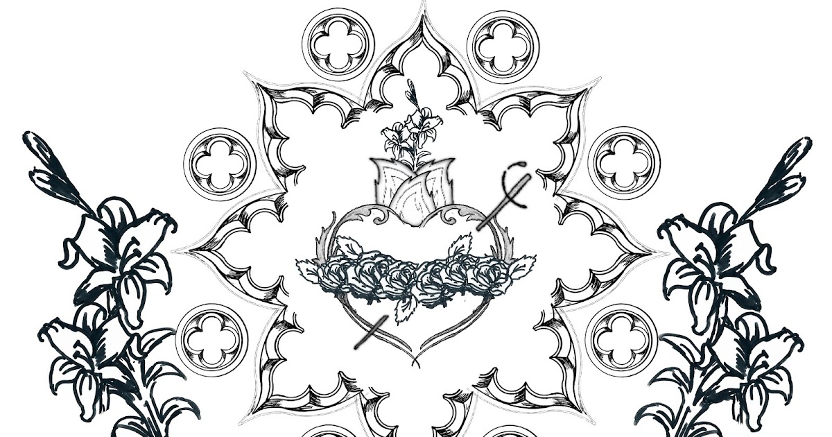 Life, Love, & Sacred Art: FREE Immaculate Heart of Mary Coloring Page