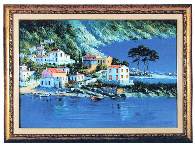 Gallery Corona: Πινακας ζωγραφικης με κορνιζα ελαιογραφια