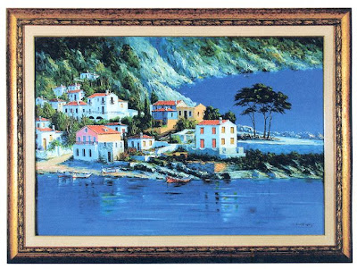 Gallery Corona: Πινακας ζωγραφικης με κορνιζα ελαιογραφια