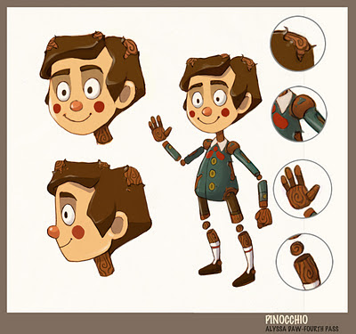 Alyssa Tallent's Art Blog: Pinocchio Character Designs