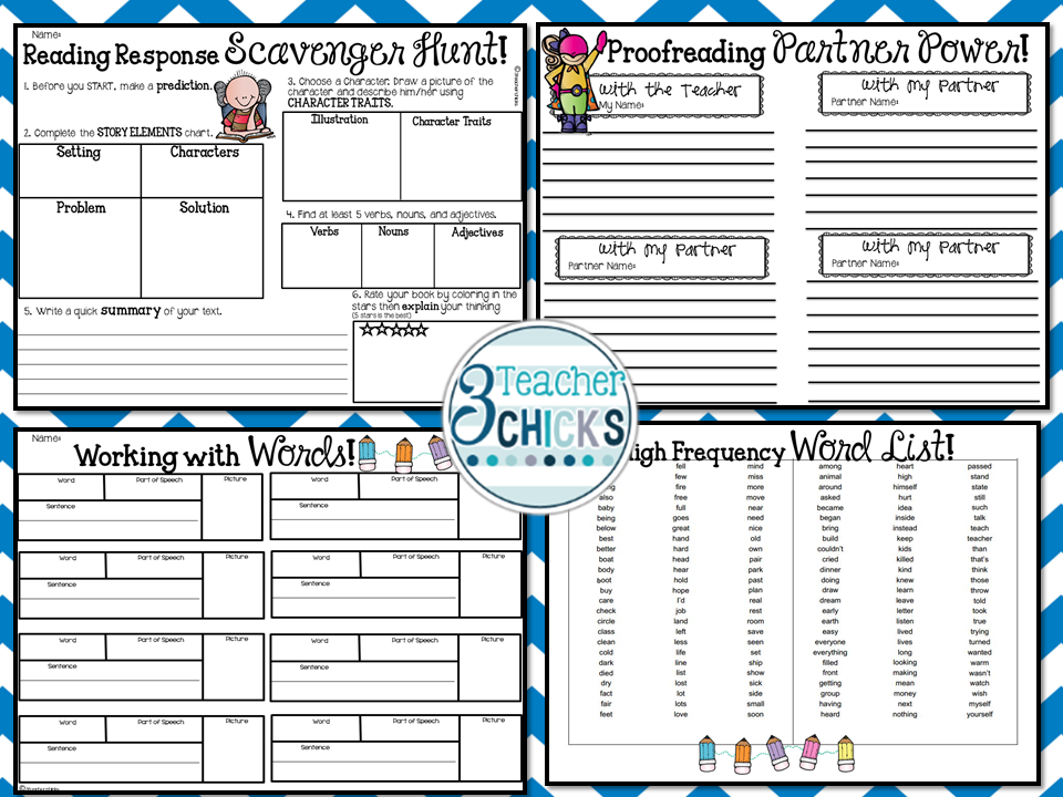 3 Teacher Chicks: Emergency Substitute Binder- REUSABLE!
