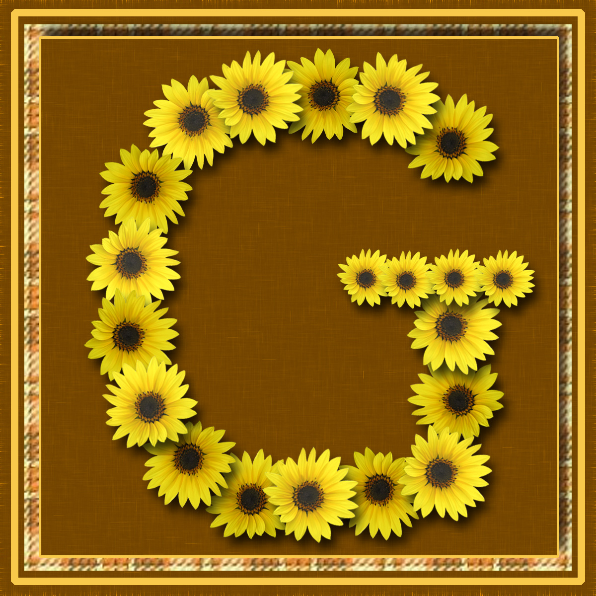 GRANNY ENCHANTED'S BLOG: "Sunflower" Free Scrapbook Alphabet Letters in ...