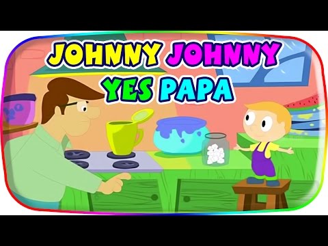 Johnny Johnny Yes Papa Cartoon Animation Songs | Nursery Rhymes for ...
