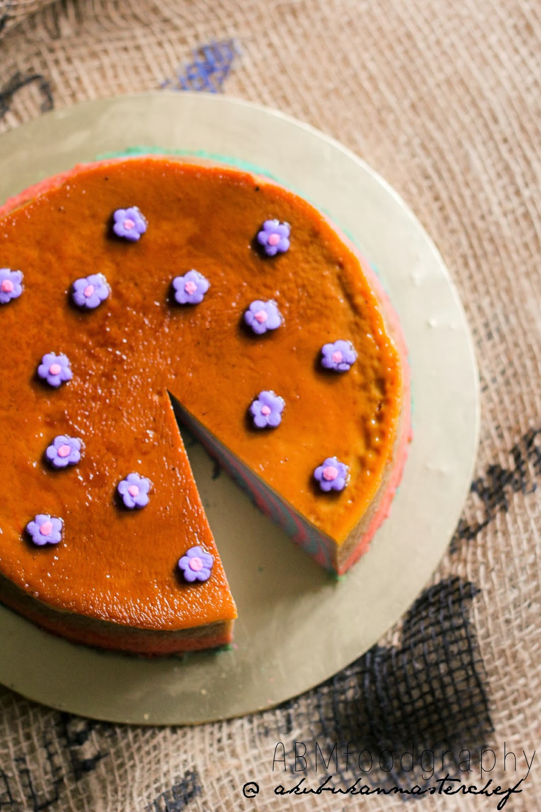 Resepi 282 Kek Puding Caramel Marble Selembut Warnanya