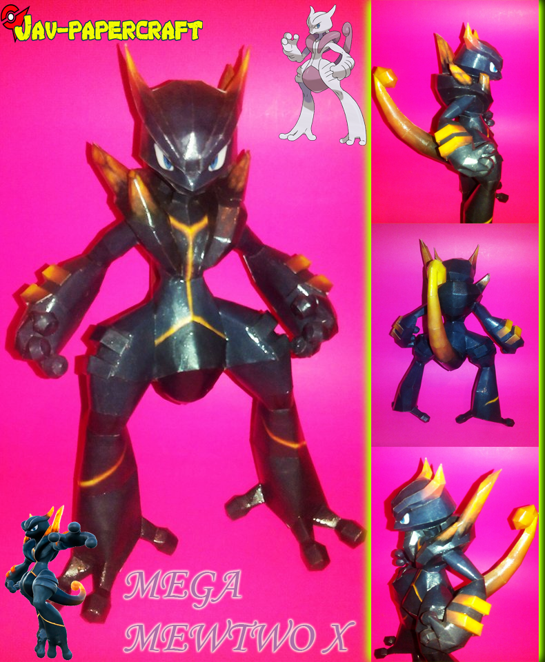 jav-papercraft.blog: mega mewtwo x (and shadow)