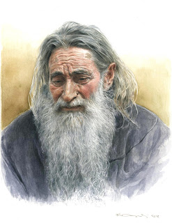Old monk portrait